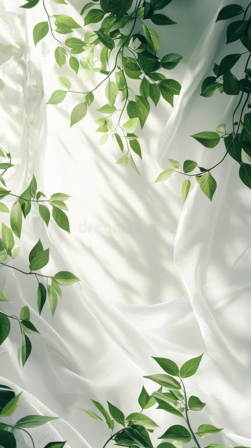 Leafy Branches and Natural Light Play on a Tranquil Green Foliage with ...