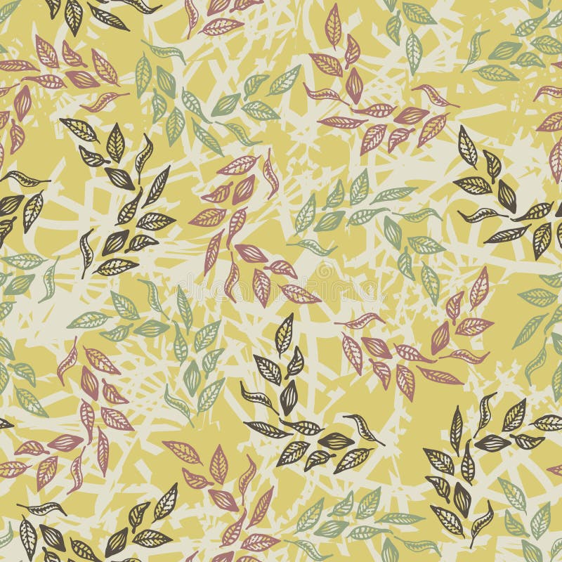 A Leafy Green Composition Seamless Vector Pattern Stock Vector ...