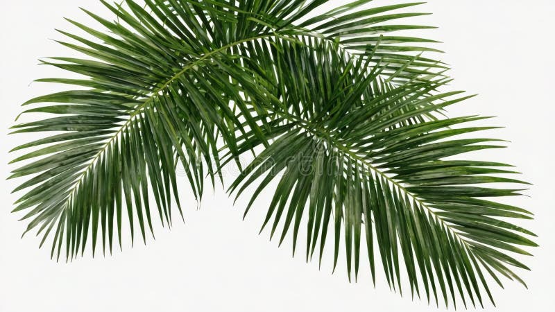 A Leafy Green Palm Tree with a Long, Thin Leaf Stock Footage - Video of ...