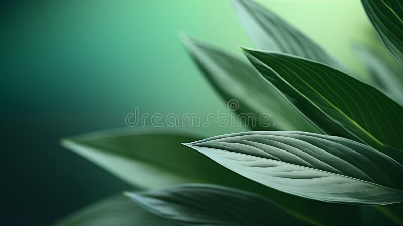 A Leafy Green Plant with a Green Background Stock Illustration ...