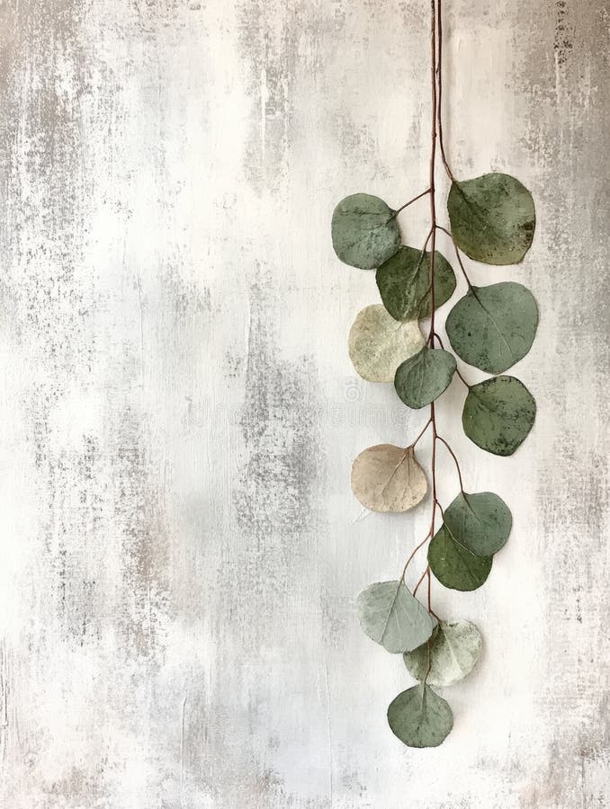 A Leafy Green Plant Hanging from a String Stock Illustration ...