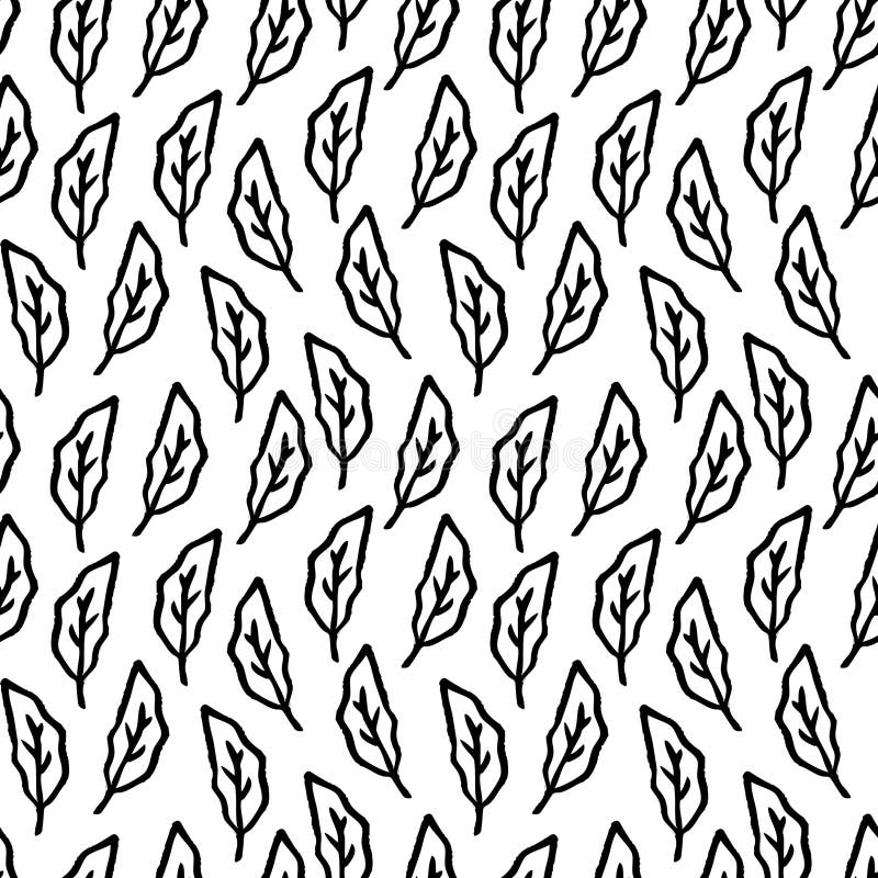 Leafy Pattern in Vector Style Ideal for Fabric Design or Wallpaper ...