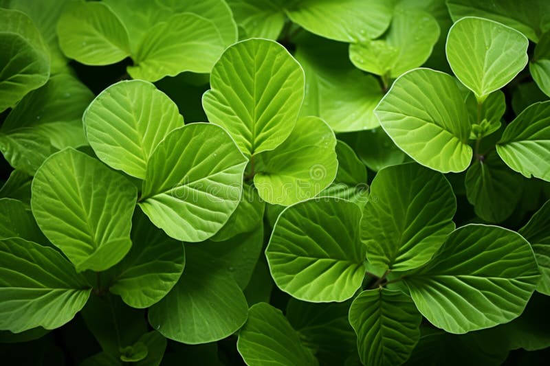 Leafy Repetition Green Leaves Background in a Visually Pleasing ...