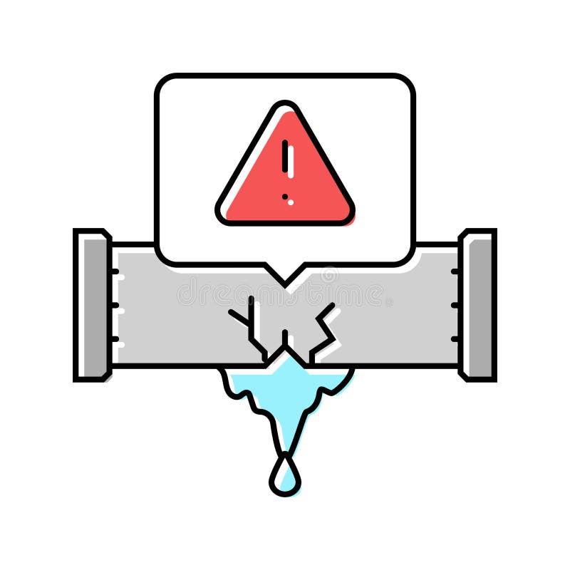 Leak Detection Water Saving Color Icon Vector Illustration Stock ...