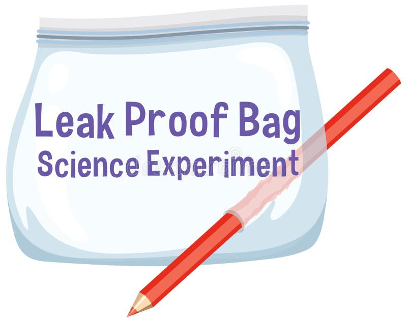 Leak Proof Bag Science Experiment Stock Vector - Illustration of ...