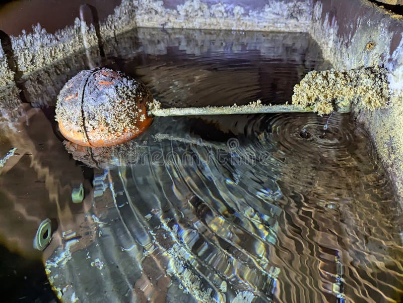 Leaking Cold Water Storage Tank Wasting and Overflowing with Water ...