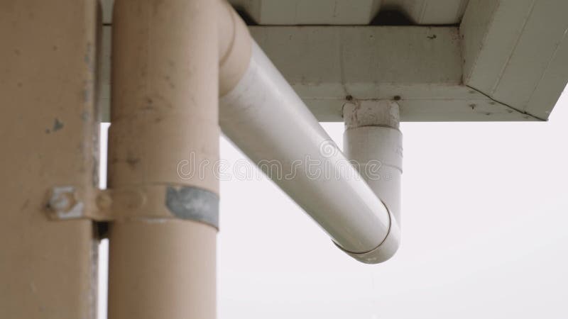 Leaking Gutter and Downspout Stock Video - Video of house, drenched ...