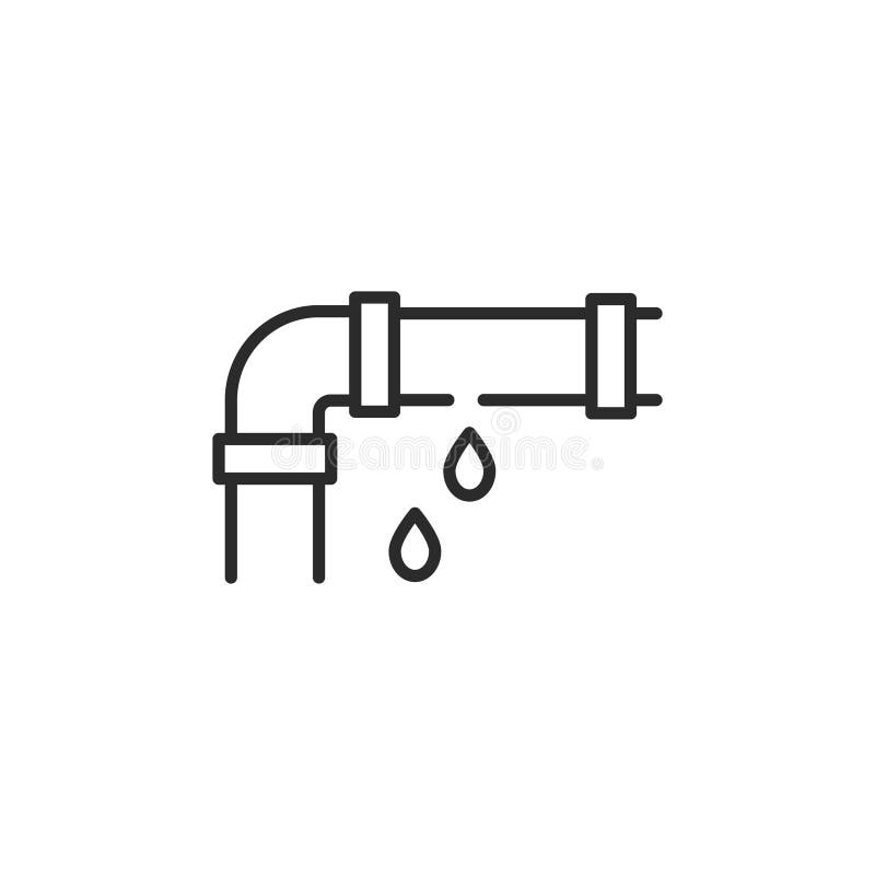 Leaking Pipe Icon stock vector. Illustration of drip - 317252287