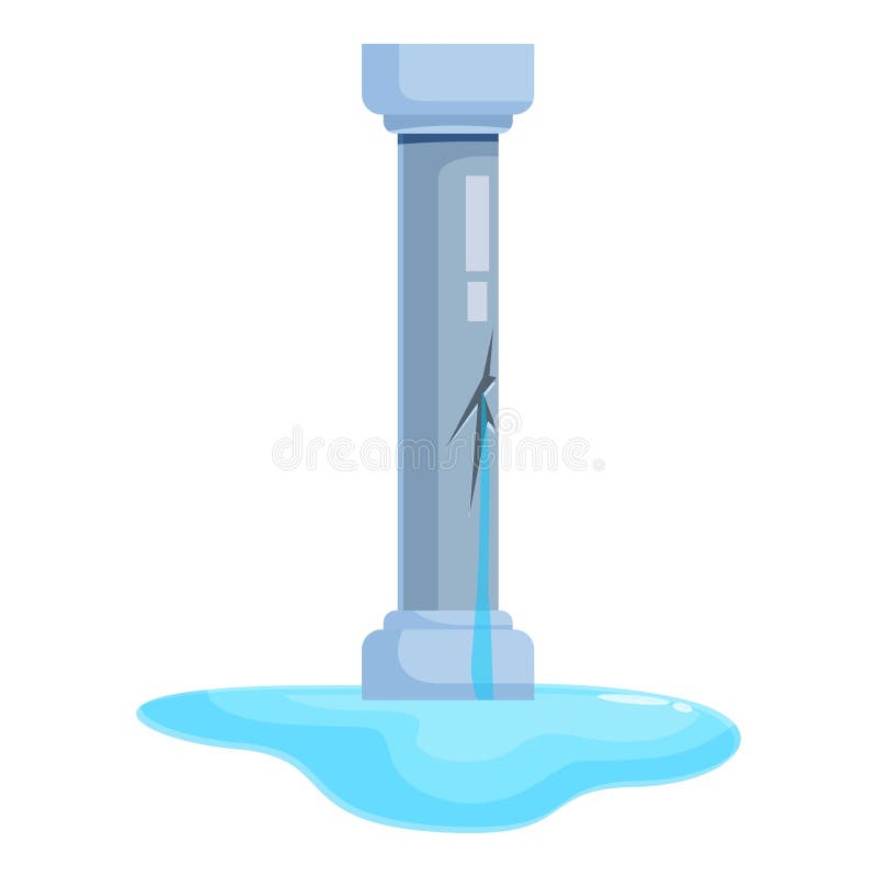 Leaking Water Pipe Creating Puddle Under Broken Column Stock ...