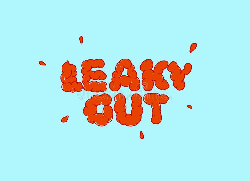 Signs of Leaky Gut and Collection with Autoimmune Symptoms Outline Set ...