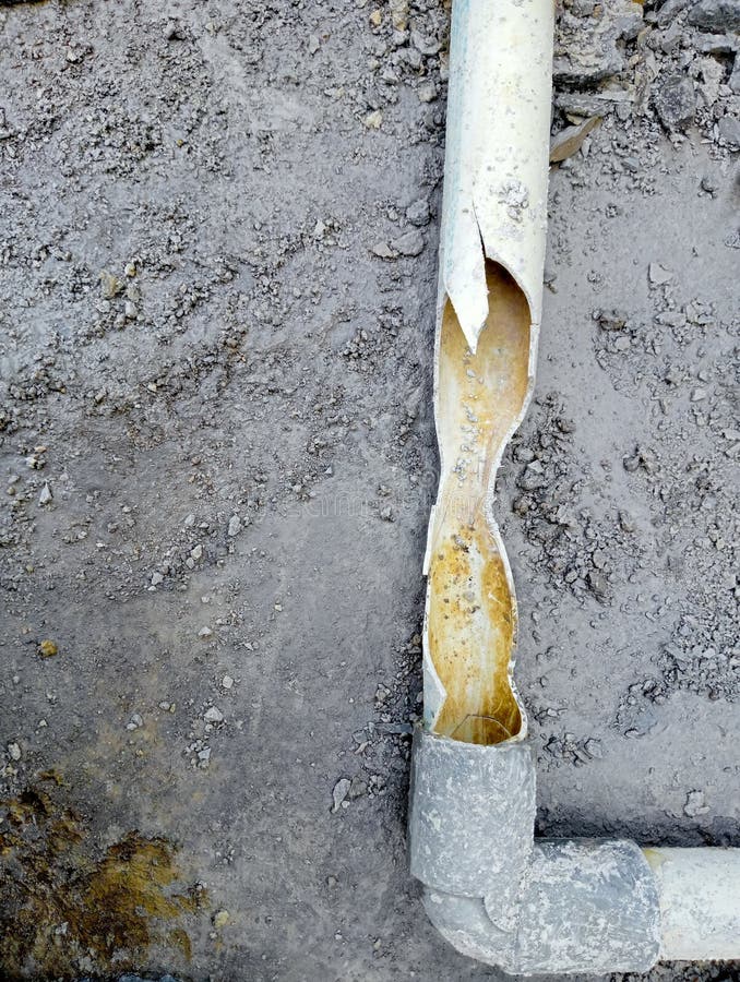 Leaky and worn water pipes stock photo. Image of water - 321845538
