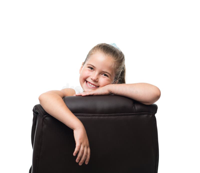 Lean on Back of the Armchair Stock Image - Image of caucasian, copy ...