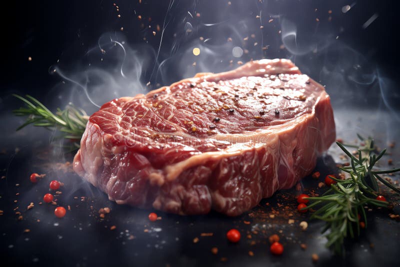 Lean Beef Steak Healthy Food Background Stock Illustration ...