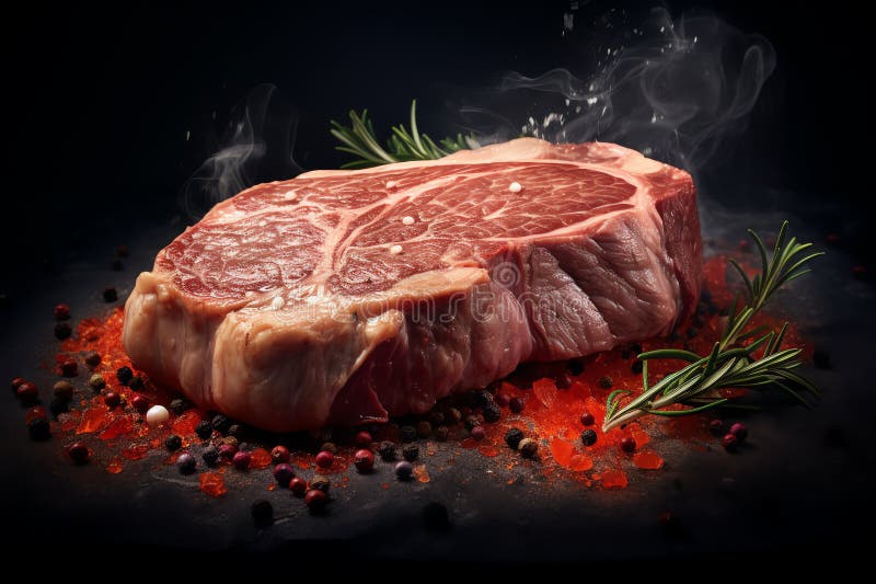 Lean Beef Steak Healthy Food Background Stock Illustration ...