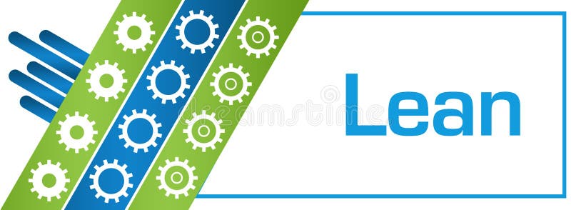 Lean Blue Green Cross Lines Gears Left Stock Illustration ...