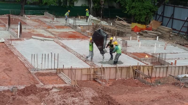 Lean concrete pouring editorial photo. Image of pouring - 143793156