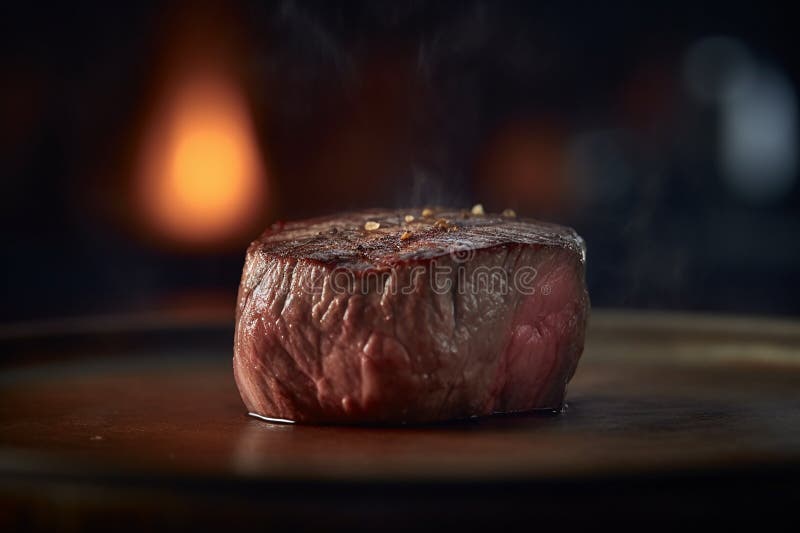 Lean Cut of Beef from Tenderloin, Grilled Stock Illustration ...