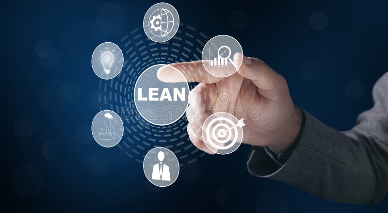 Lean E Iconos En Pantalla Virtual Foto de archivo - Imagen de ...