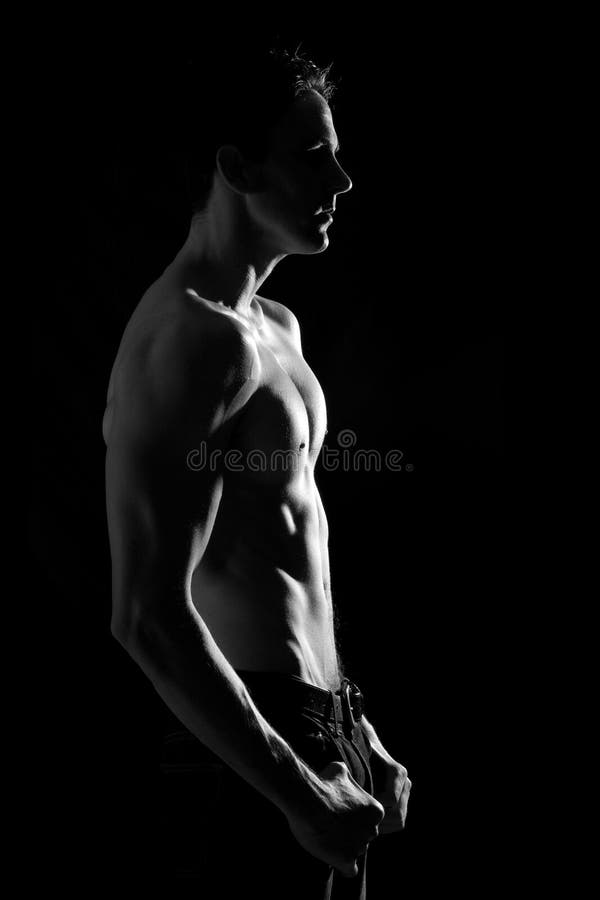 Lean Fit Man with Muscular Back Stock Image - Image of human, lean ...