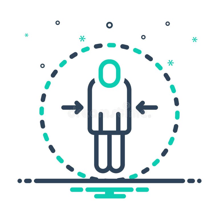 Mix Icon for Lean, Weak and Lanky Stock Illustration - Illustration of ...