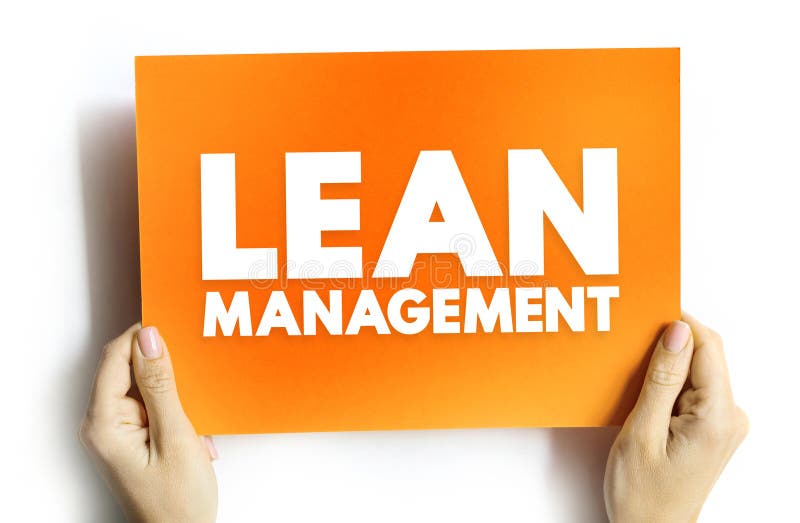 Lean Management Approach Managing Organization Supports Concept ...