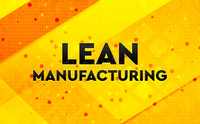 Lean Manufacturing Abstract Digital Banner Yellow Background Stock ...