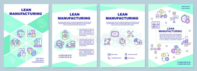 Lean Manufacturing Brochure Template Stock Vector - Illustration of ...