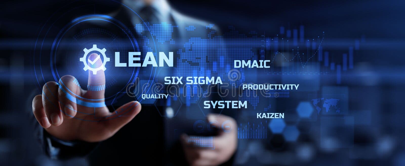 Lean Manufacturing DMAIC Six Sigma Smart Industry Concept Stock Photo ...