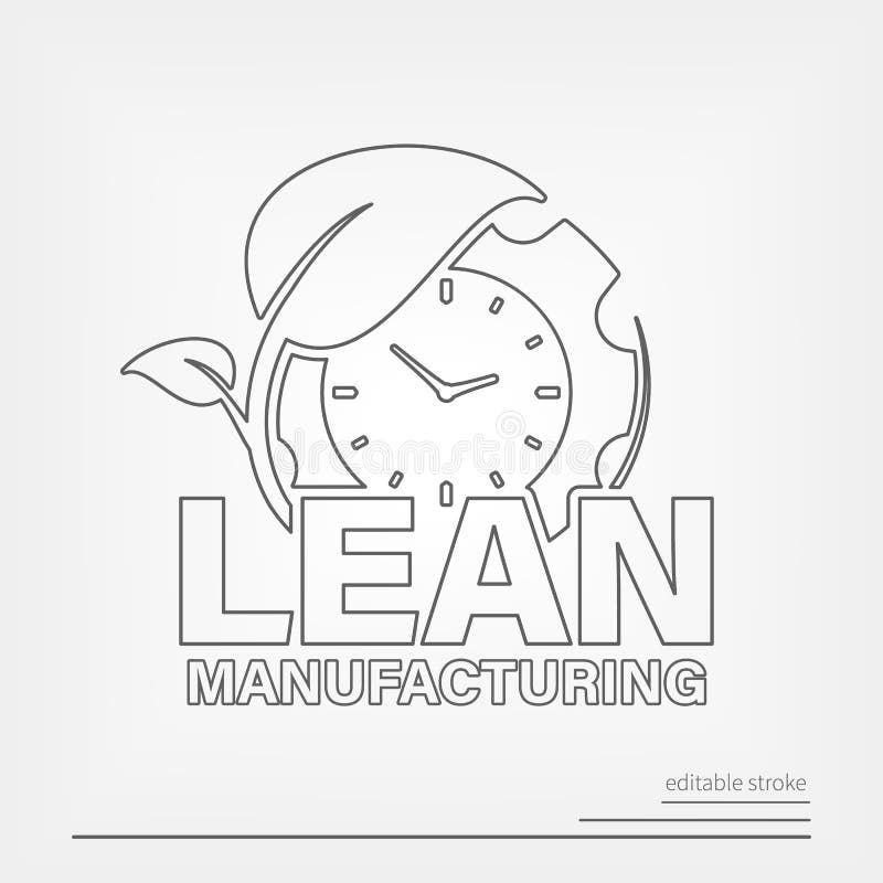Lean Manufacturing Line Vector Icon with Editable Stroke Stock Vector ...