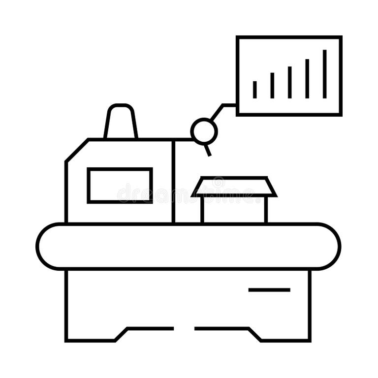 Lean Manufacturing Mechanical Engineer Line Icon Vector Illustration ...