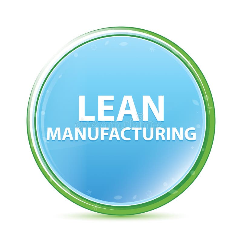 Lean Manufacturing Natural Aqua Cyan Blue Round Button Stock ...