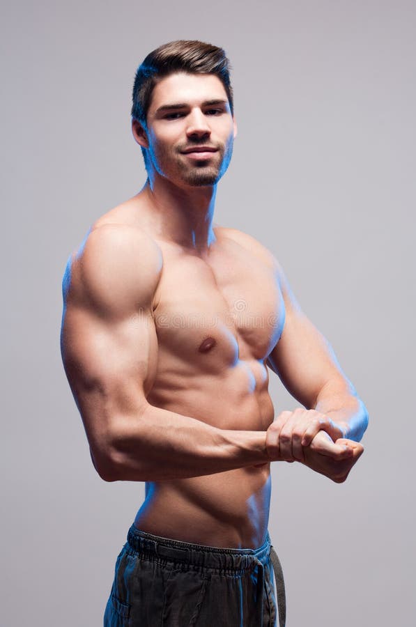 Lean and mean. stock image. Image of handsome, portrait - 33652761