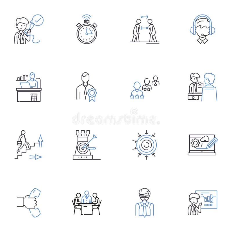 Lean Methodology Line Icons Collection. Efficiency, Kaizen, Waste ...