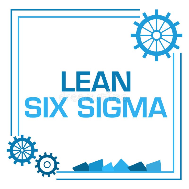 Lean Six Sigma Blue Lines Boxes Business Symbols Stock Illustration ...