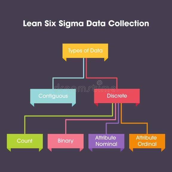 Lean Six Sigma Data Collection Business Vector Illustration Graphic ...