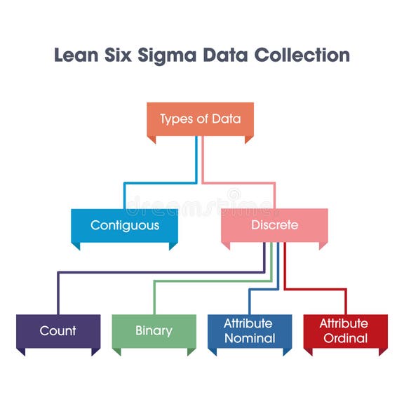 Lean Six Sigma Data Collection Business Vector Illustration Graphic ...