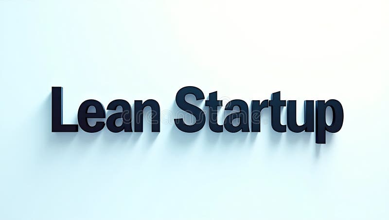 Lean Startup Concept Displayed in Modern Typography with a Colorful ...