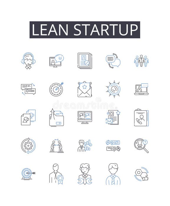 Lean Startup Line Icons Collection. Cryptography, Security, Encryption ...