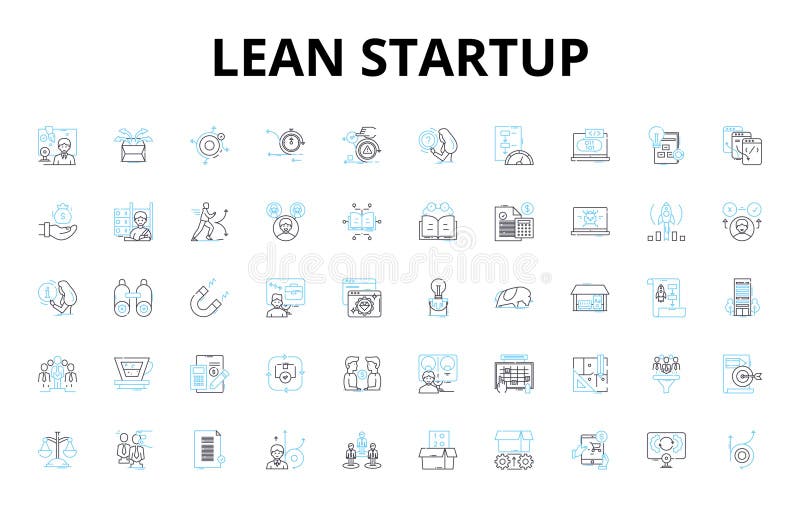 Lean Startup Linear Icons Set. Agility, Innovation, Validation ...