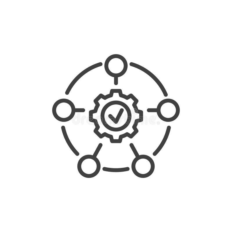 Lean Thinking line icon stock illustration. Illustration of efficiency ...