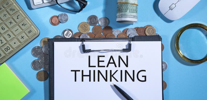 Lean Thinking on Notepad. Business Concept Stock Photo - Image of ...