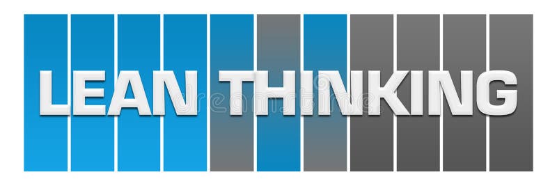 Lean Thinking Blue Grey Boxes Horizontal Text Stock Illustration ...