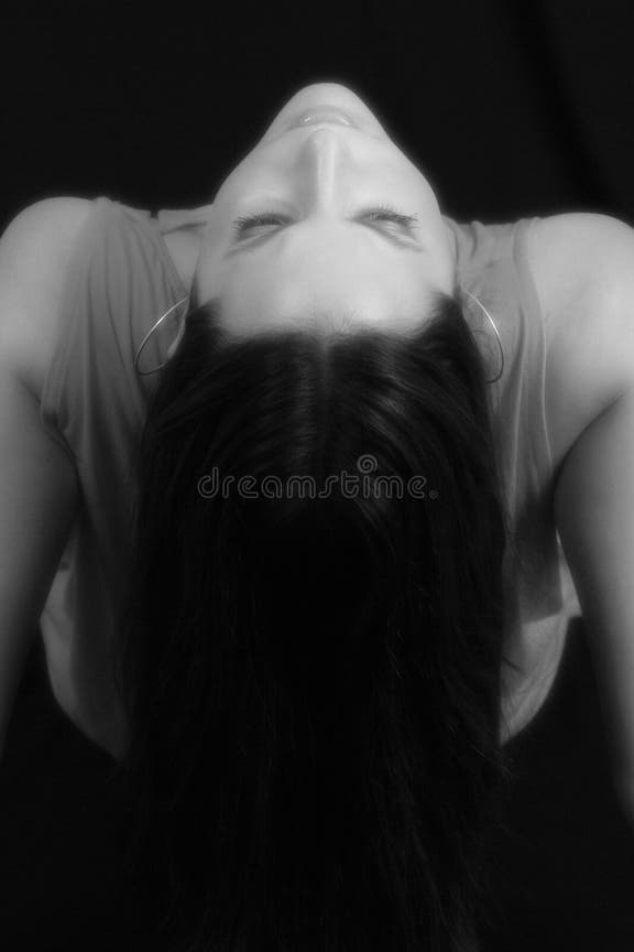 Leaning Back in Black & White Stock Photo - Image of health, shoulders ...