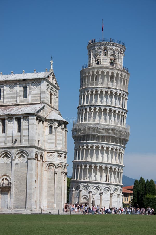 The Leaning Tower of Pisa and the Duomo Stock Image - Image of ...