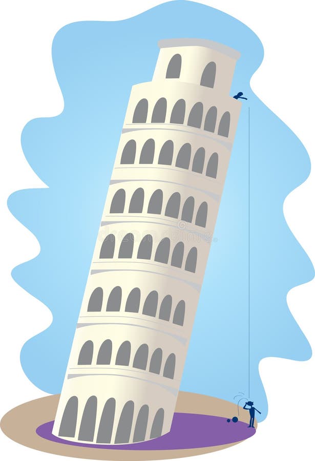 Leaning tower of Pisa stock vector. Illustration of pisa - 51111638