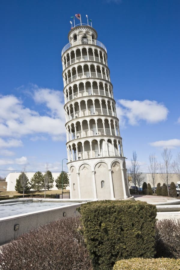 Leaning Tower replica stock image. Image of window, illinois - 6359255