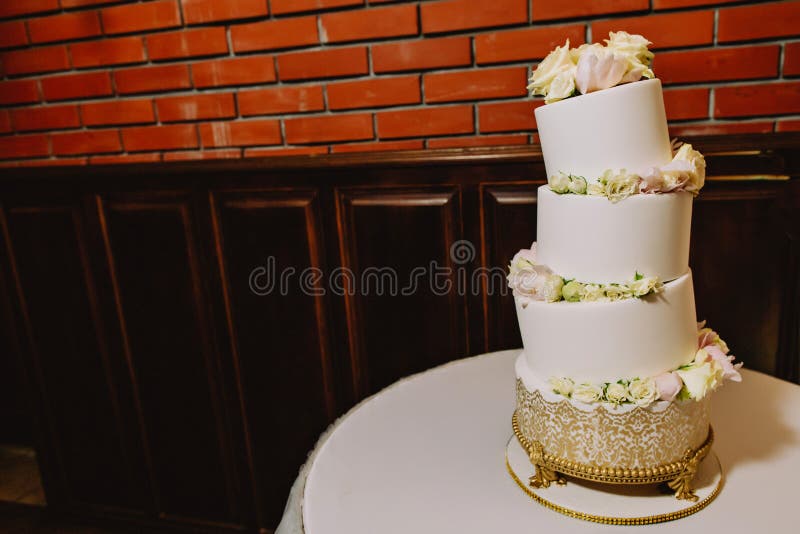 Wedding cake stock image. Image of love, pearls, cake - 75838655