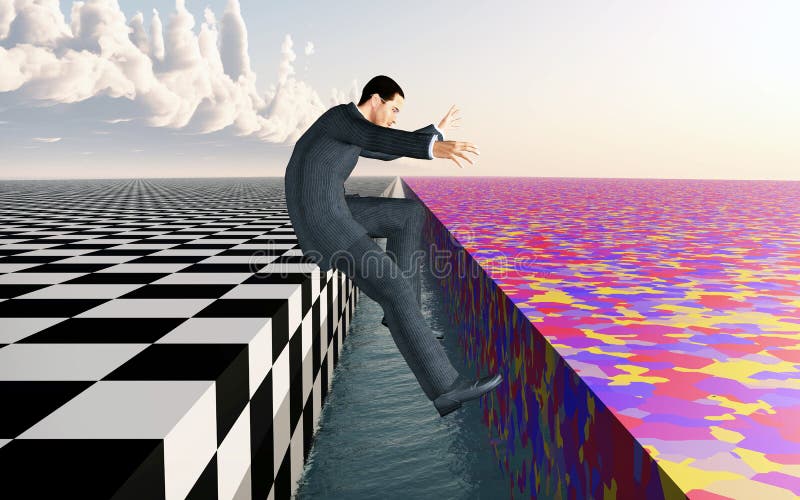 Leap into freedom stock illustration. Illustration of concept - 74908438