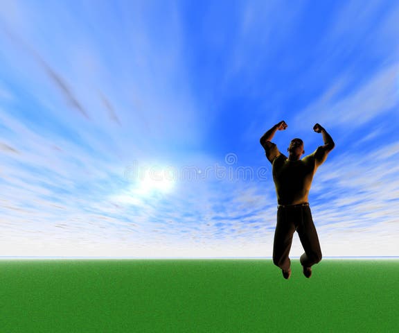 Leap of Joy stock illustration. Illustration of achievement - 96145