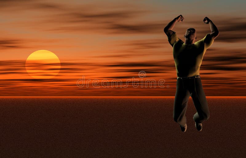 Leap of Joy stock illustration. Illustration of happiness - 96146